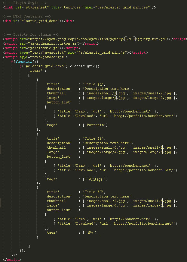 Elastic Grid | JQuery Responsive Porfolio Plugin